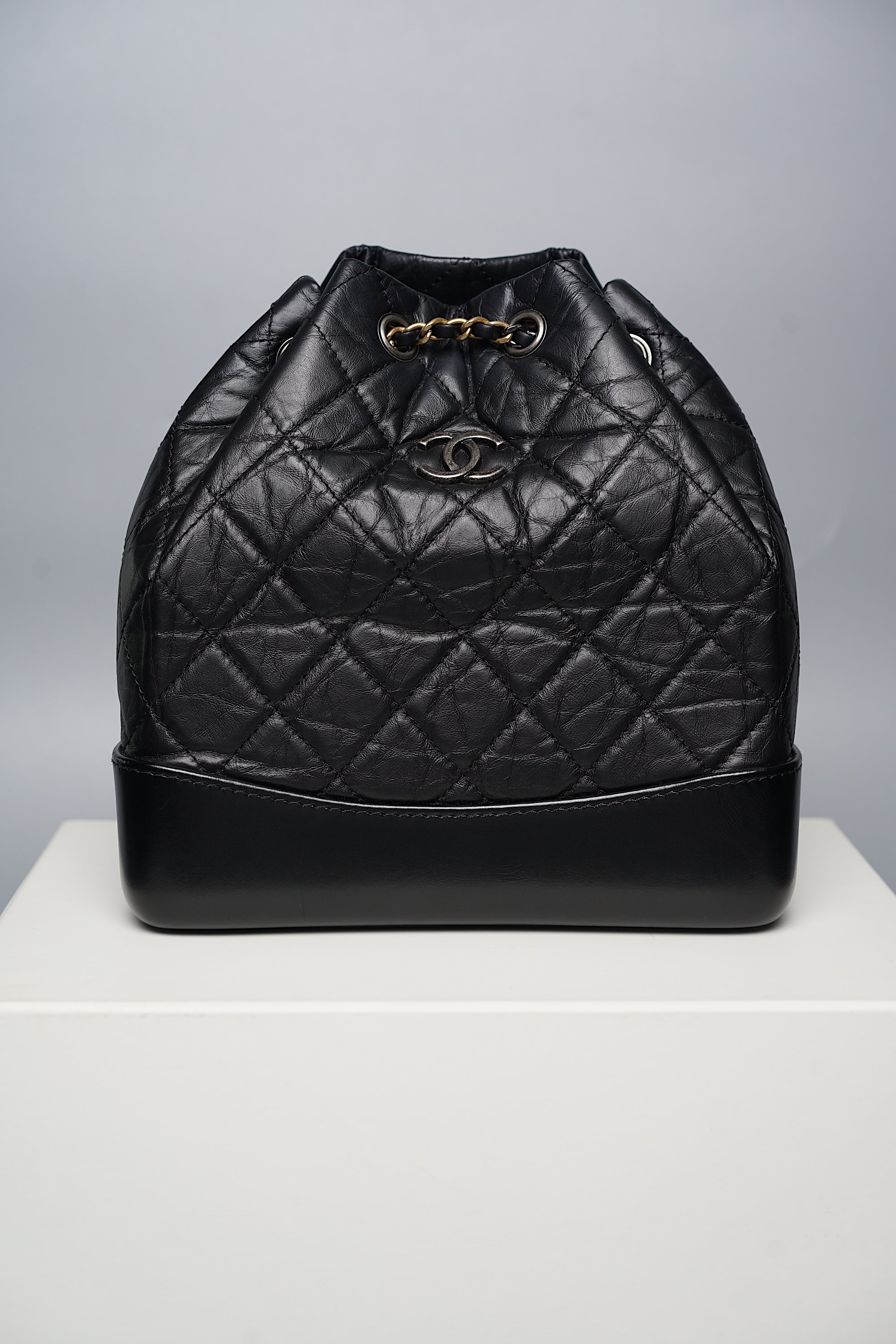 Chanel Gabrielle Backpack Small in Black Ghw/Shw – BRANDPORTER