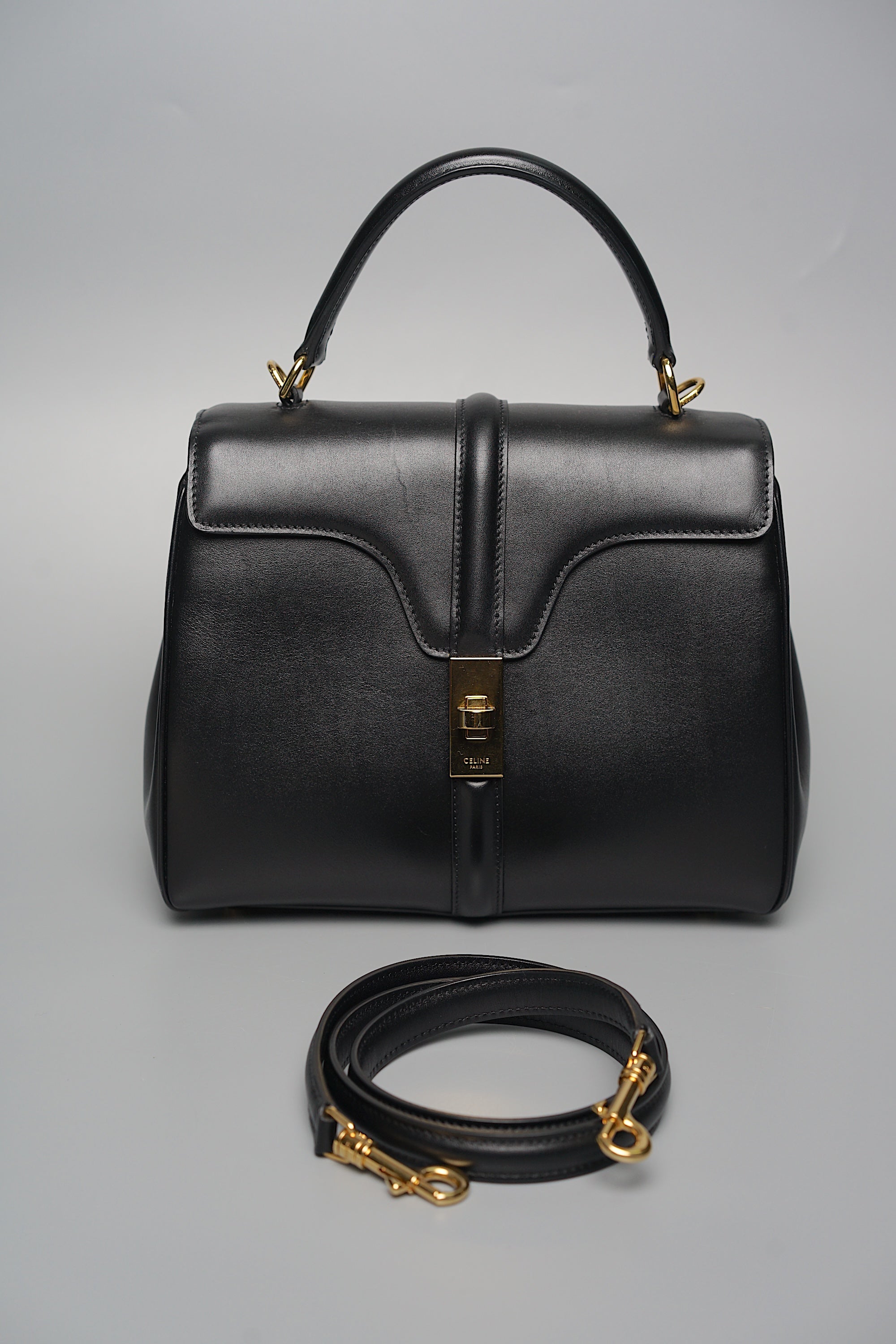 Celine 16 Small Bag in Black Calfskin Ghw – BRANDPORTER